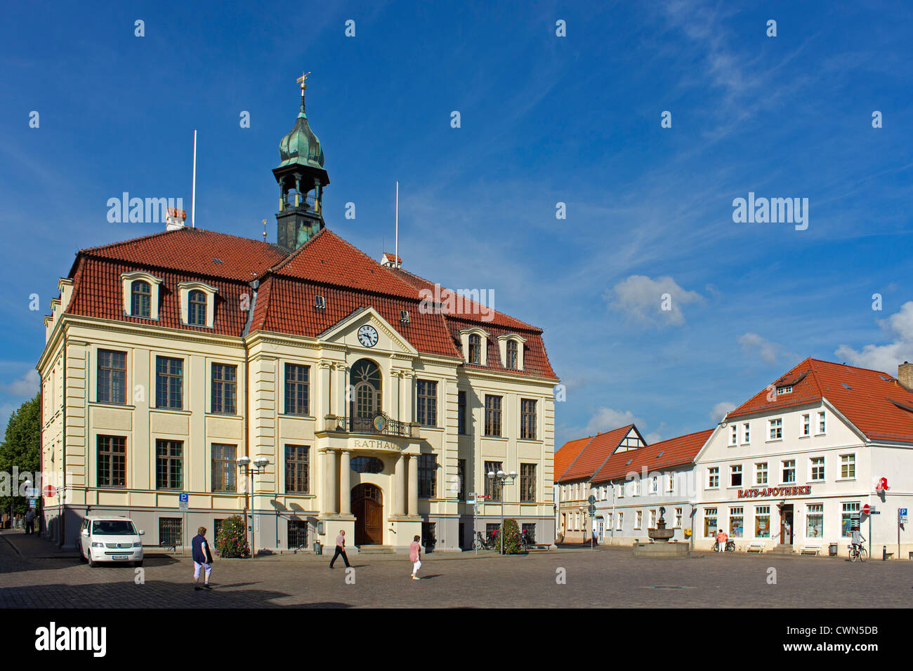 town hall, Teterow, Mecklenburg-Switzerland, Mecklenburg-West Pomerania ...