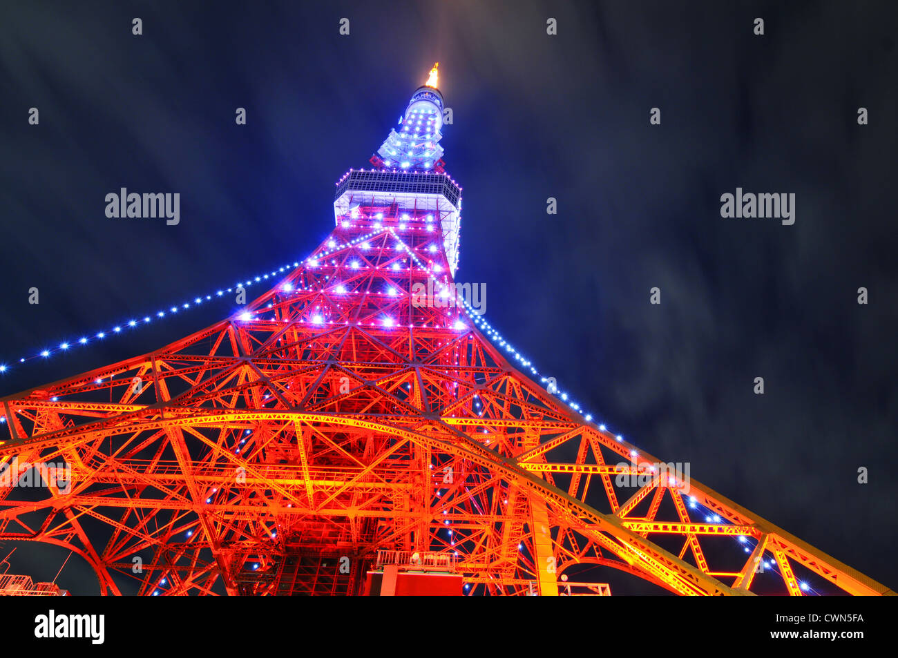 Tokyo Tower at night Stock Photo - Alamy