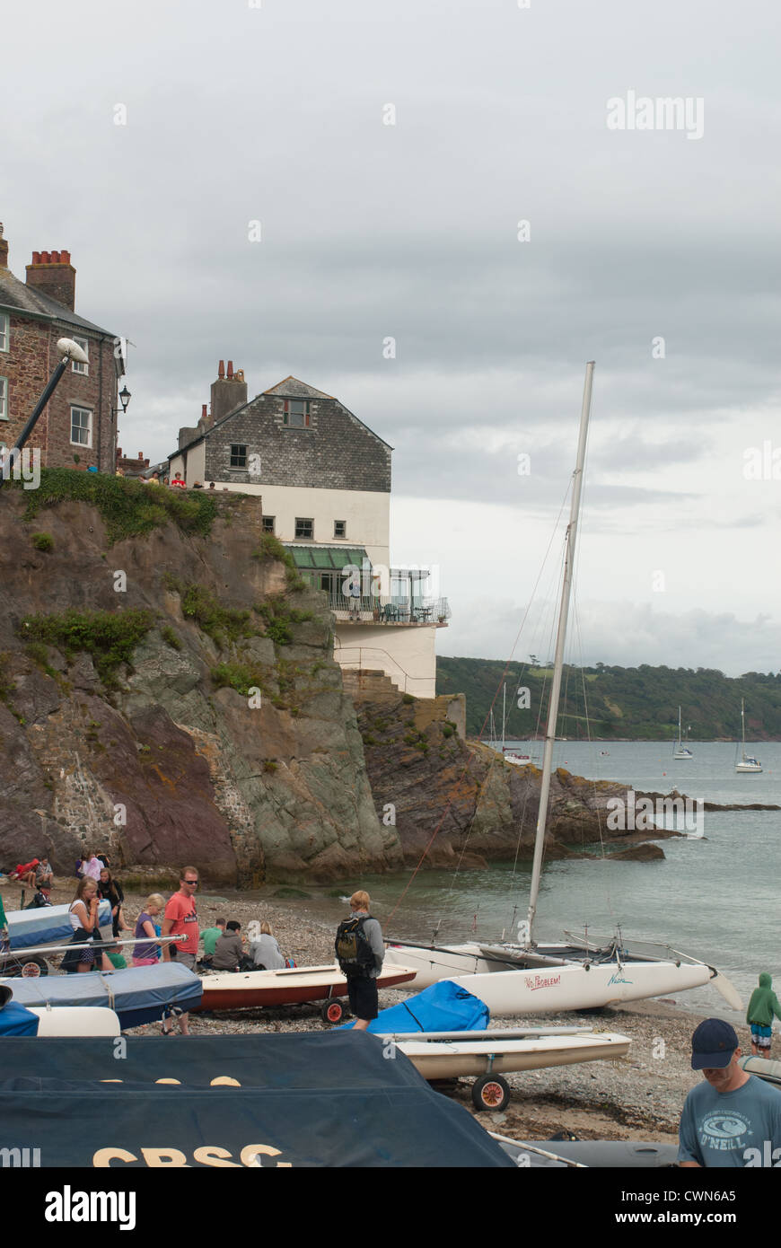 The twin villages of Cawsand and Kingsand, Cornwall, England Stock ...