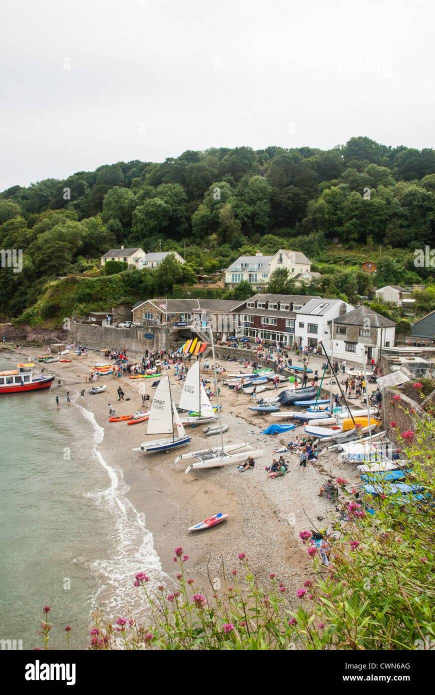 The twin villages of Cawsand and Kingsand, Cornwall, England Stock ...