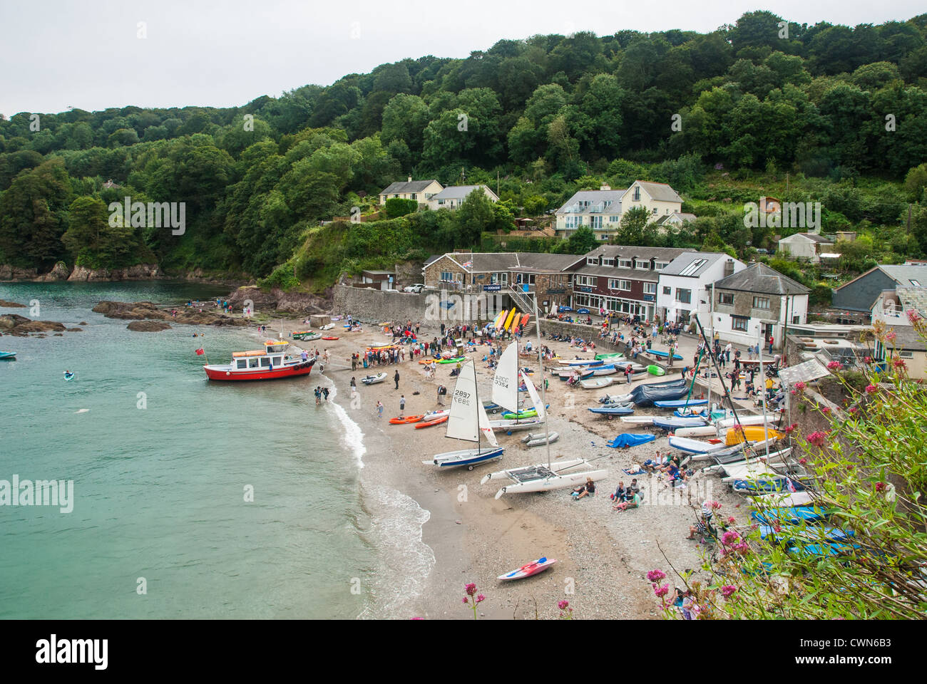 The twin villages of Cawsand and Kingsand, Cornwall, England Stock ...