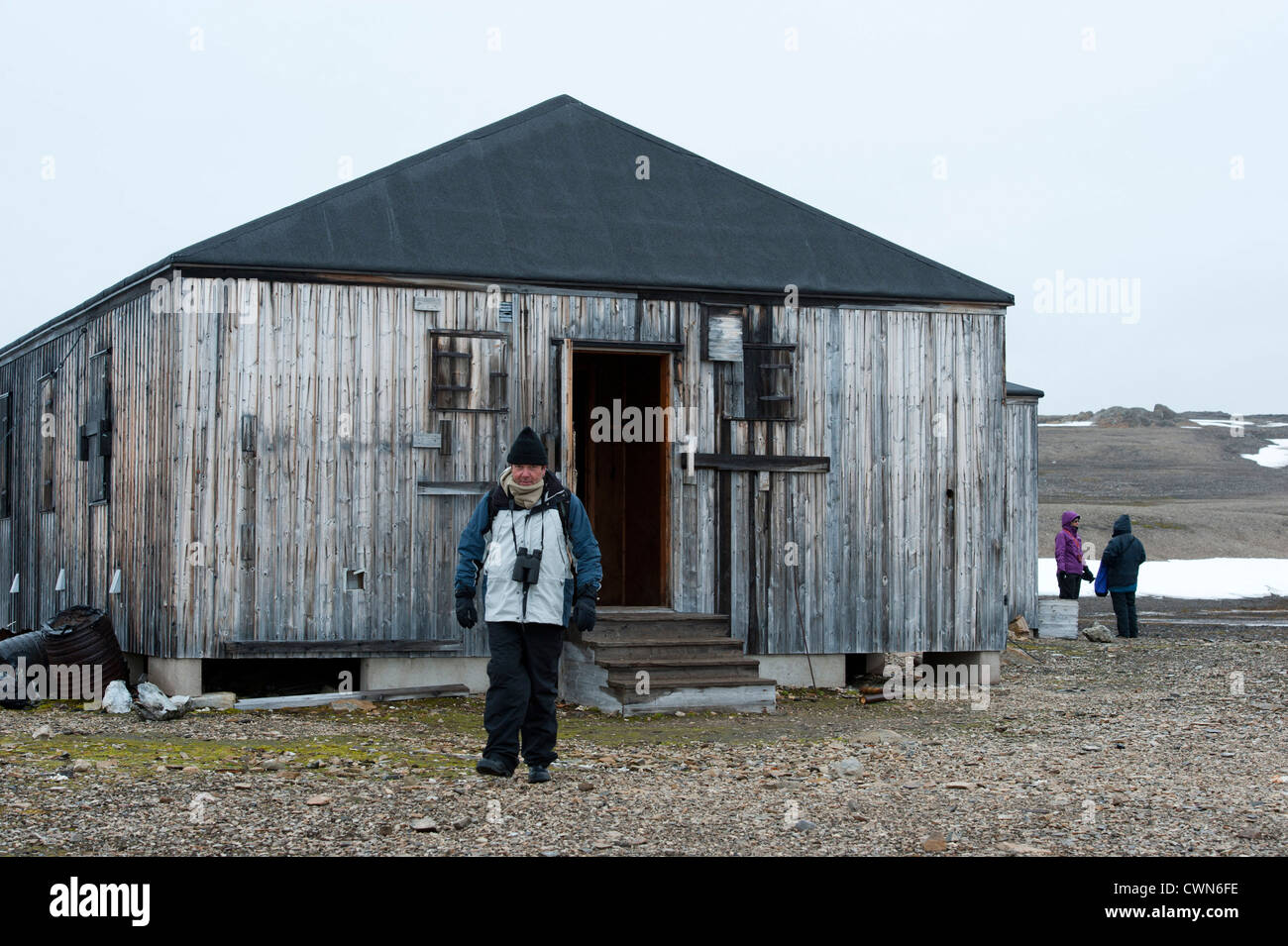 Old Swedish station from 1957, Kinnvika, Murchisonfjord, Spitsbergen ...