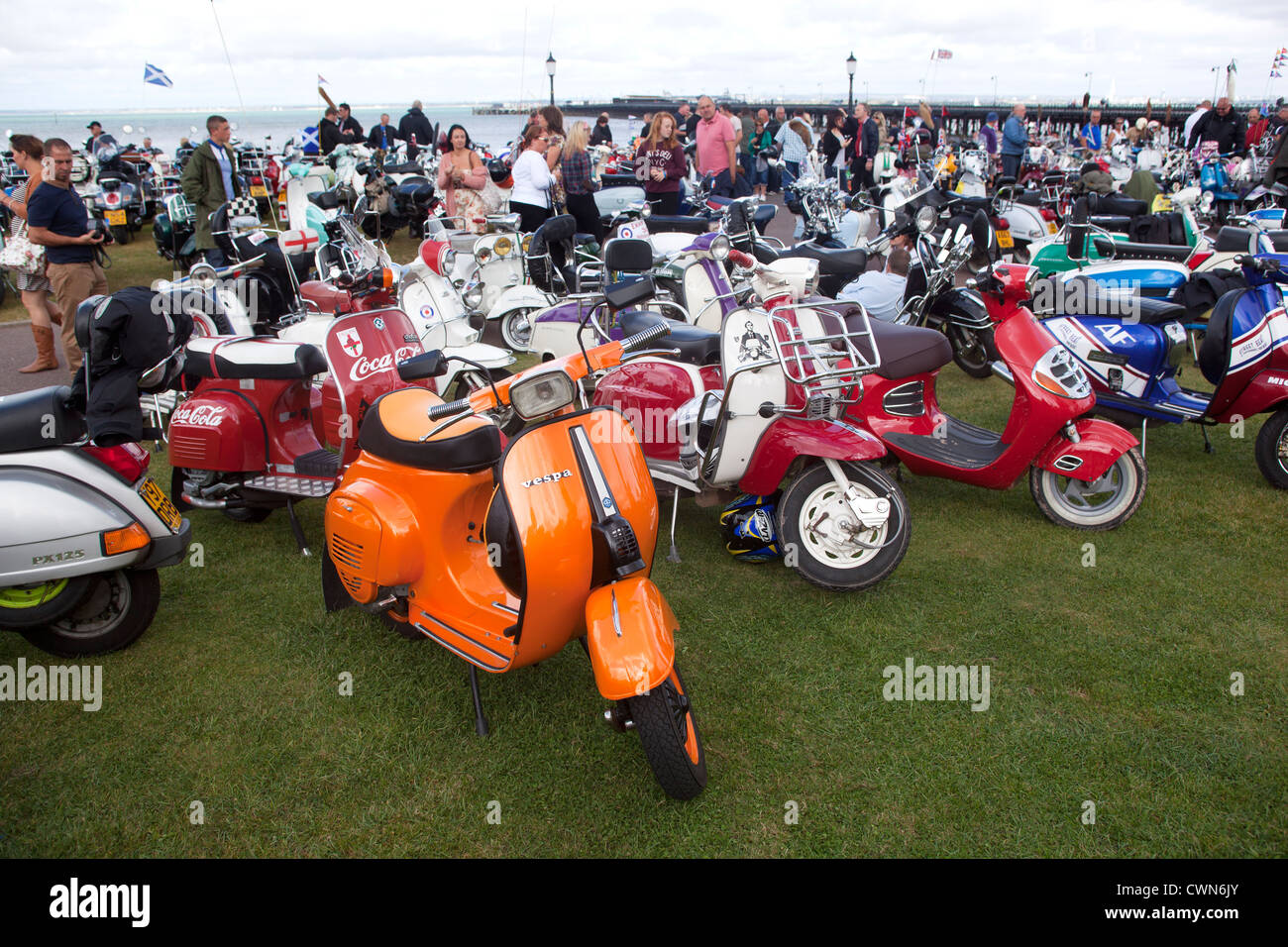 International Scooter Rally Isle of Wight Stock Photo - Alamy