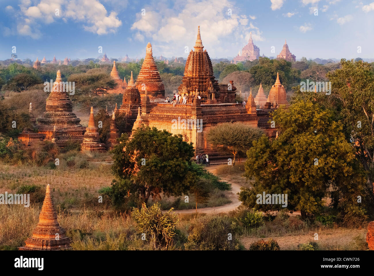 A group of Bagan pagodas in Myanmar Stock Photo - Alamy