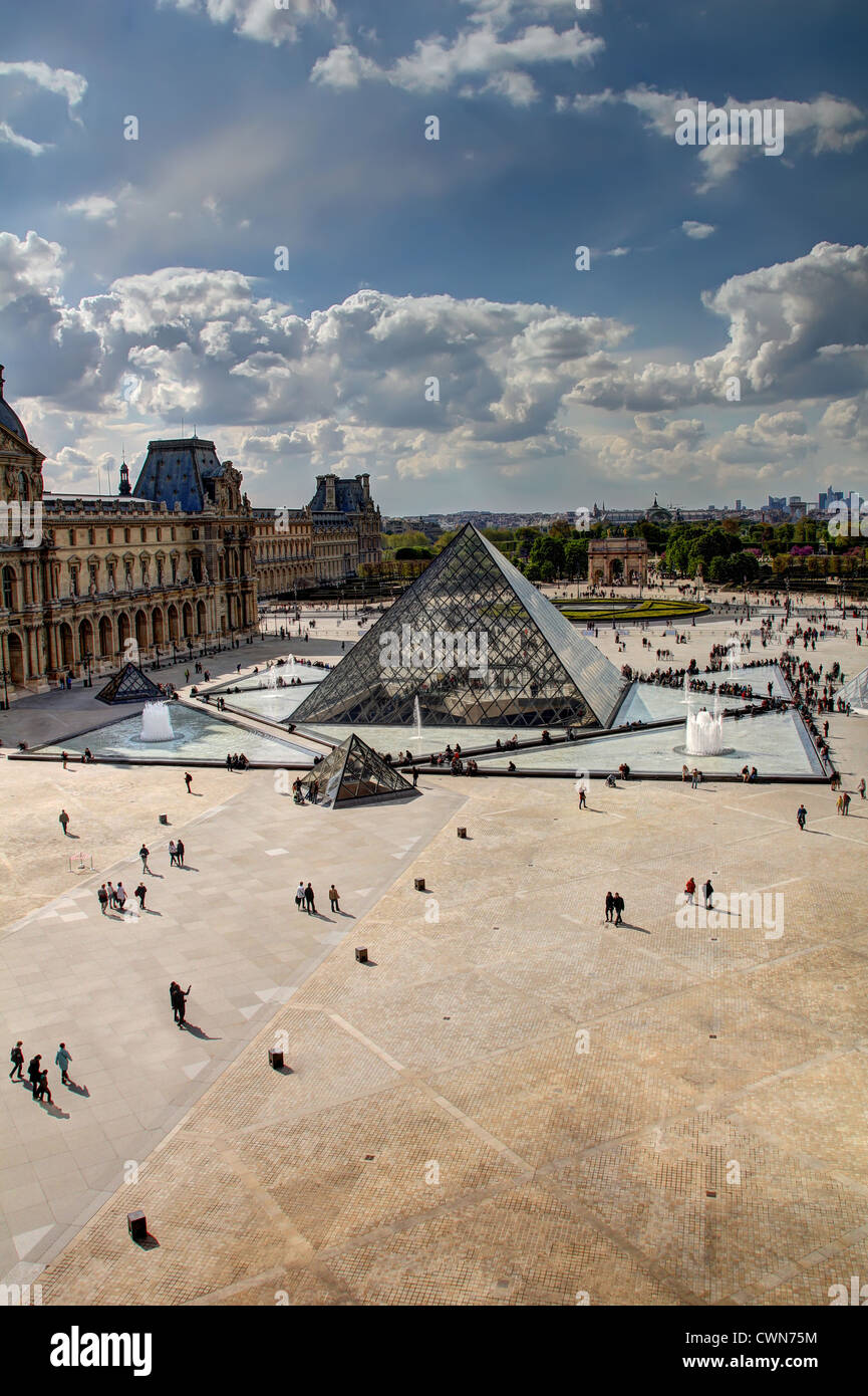 The louvre aerial hi-res stock photography and images - Alamy