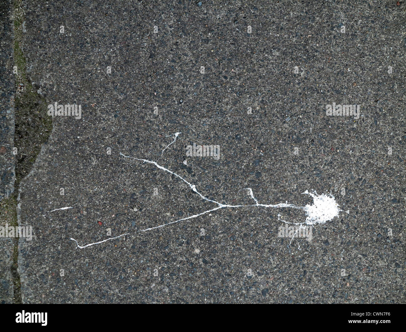 Double yellow line along footpath Stock Photo - Alamy