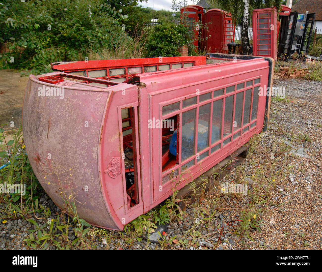 Telephone Box Graveyard Stock Photo - Alamy