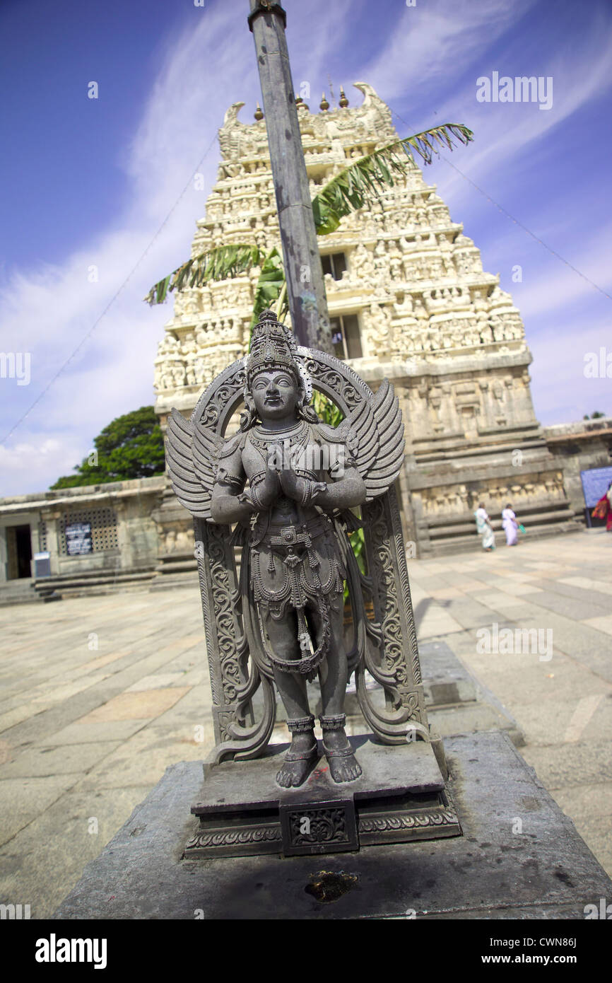 Garuda statue, Chennakesava Temple, Belur, Karnataka, India Stock Photo ...