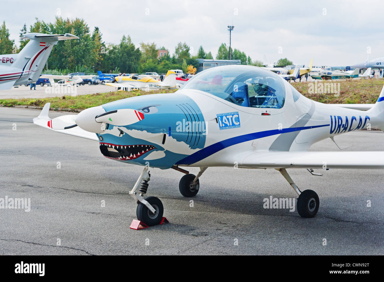 Light airplane for cruising and training A-210 Stock Photo - Alamy