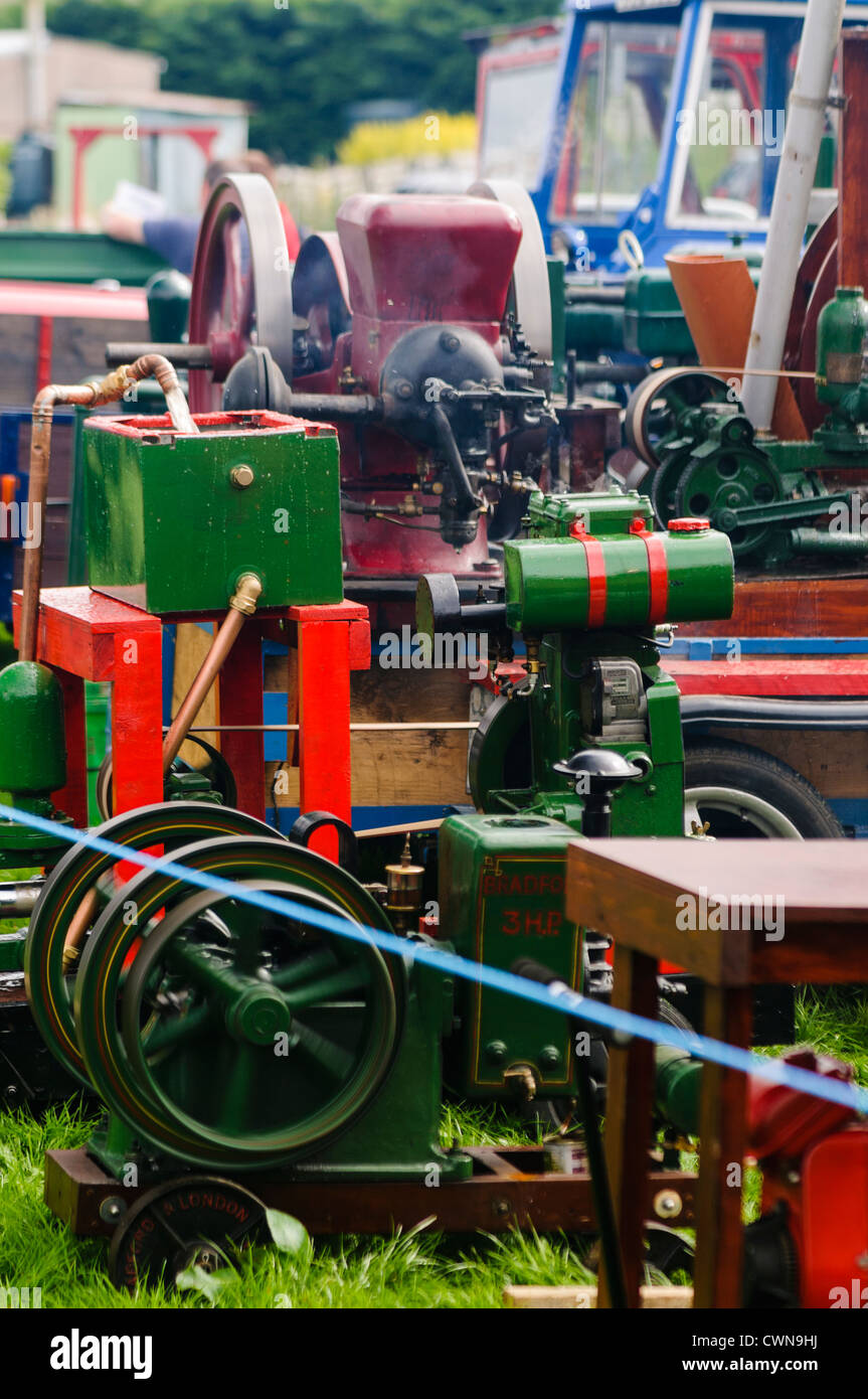 Collection of vintage stationary engines at a fair Stock Photo - Alamy