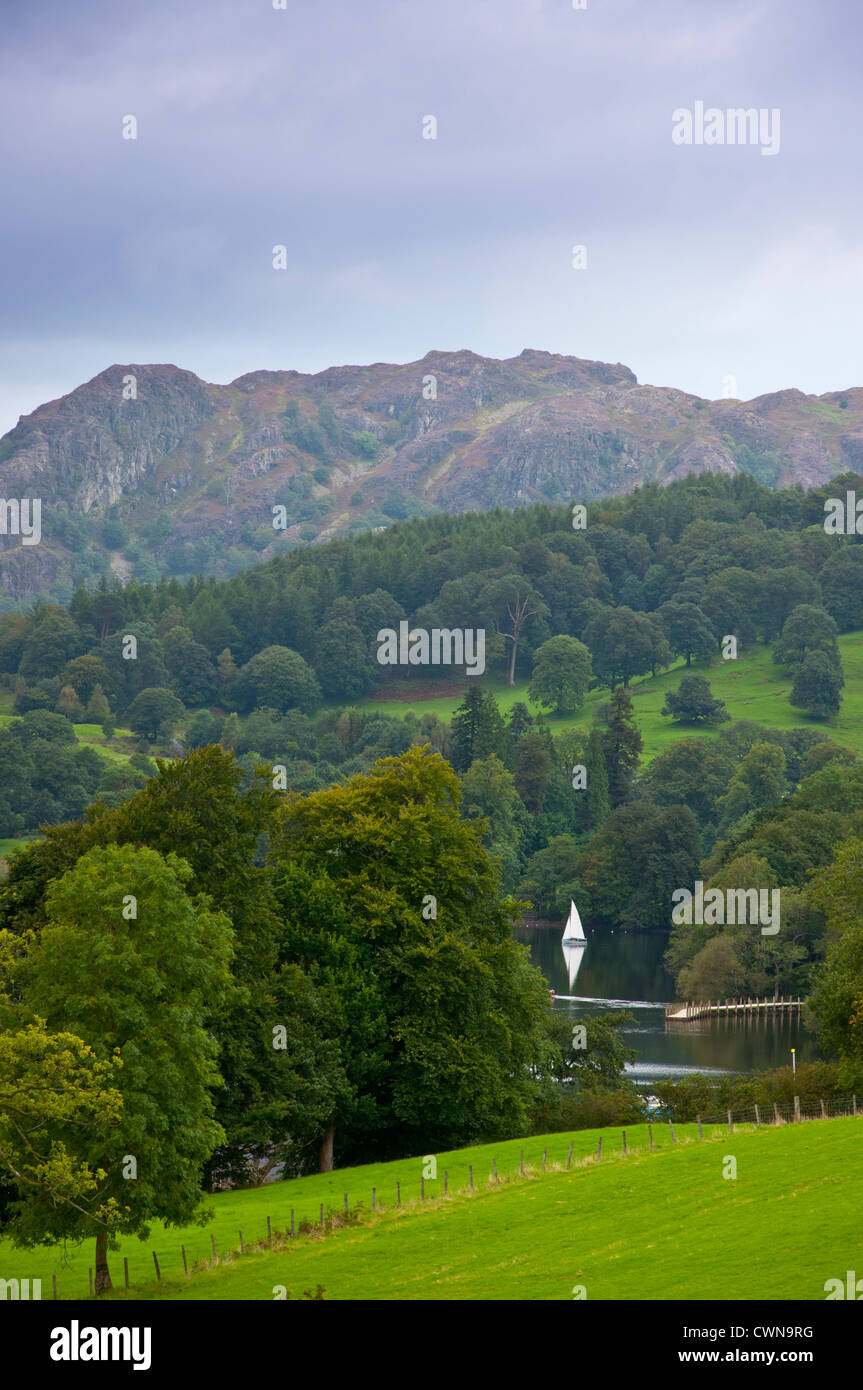 Coniston Water and Holme Fells at "Monk Coniston" Lake District Stock ...
