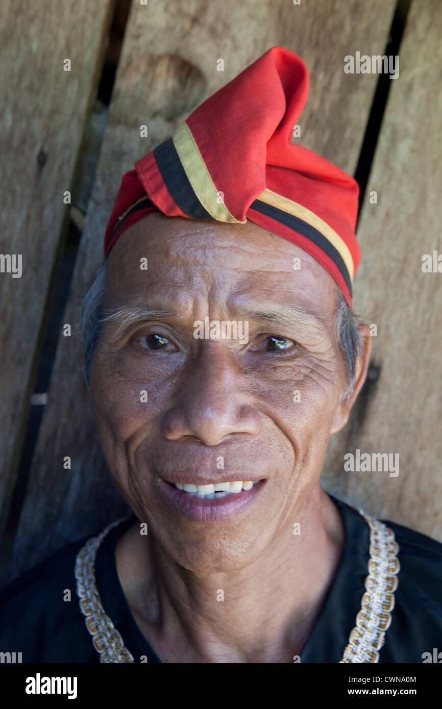 Portrait of Bidayuh man, Sarawak Cultural Village, Kuching, Borneo ...