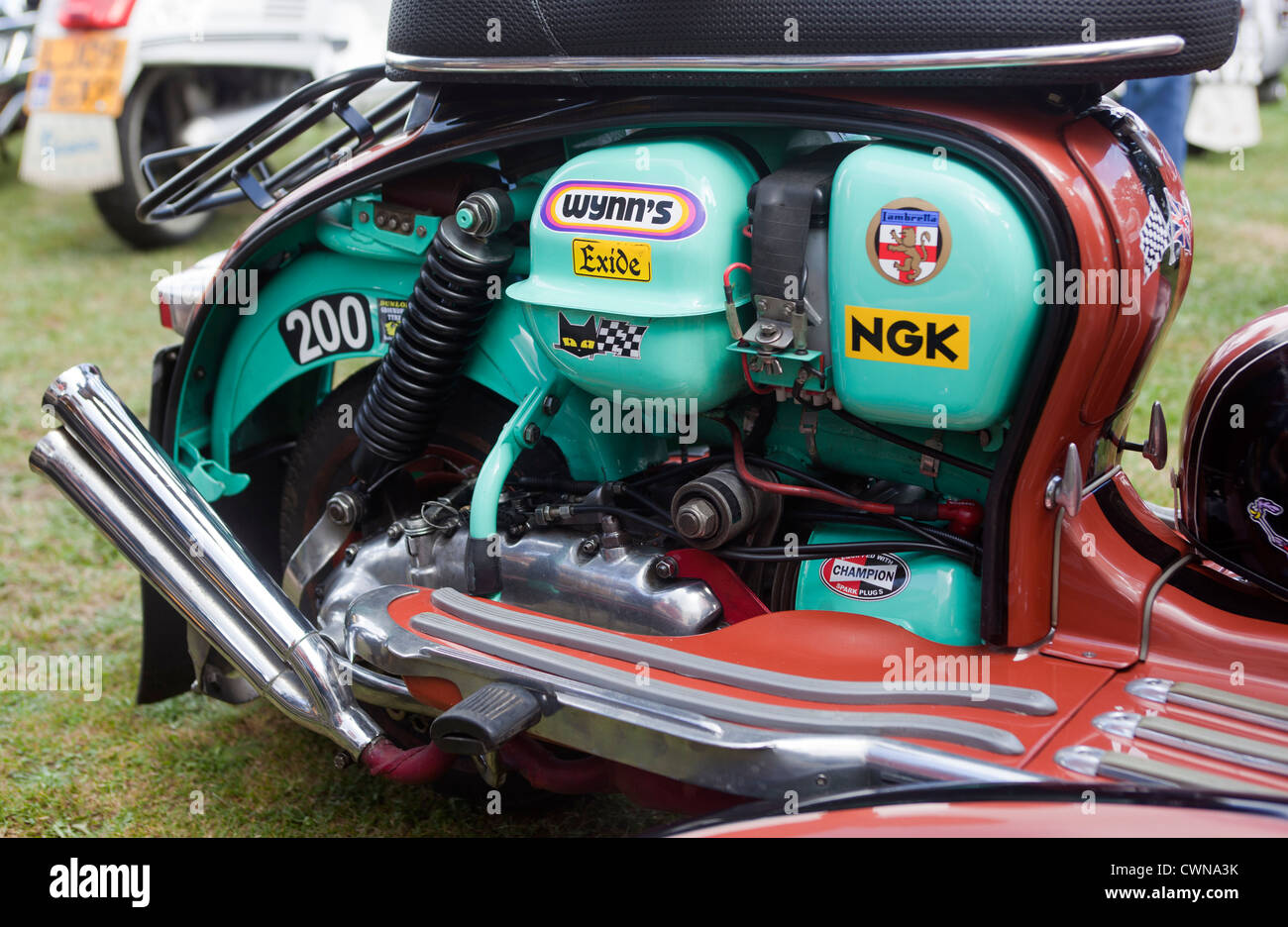 Detail of Engine on classic Lambretta Scooter Stock Photo - Alamy