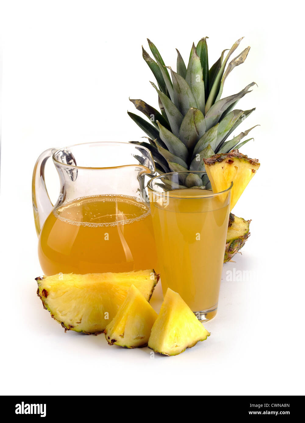 Full Glass Fresh Pineapple Juice High Resolution Stock Photography and ...