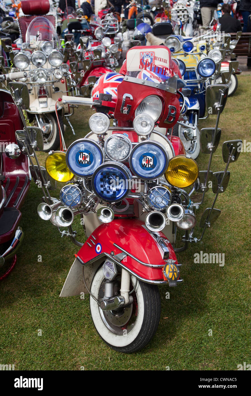 Customised Classic Lambretta Scooter Stock Photo - Alamy