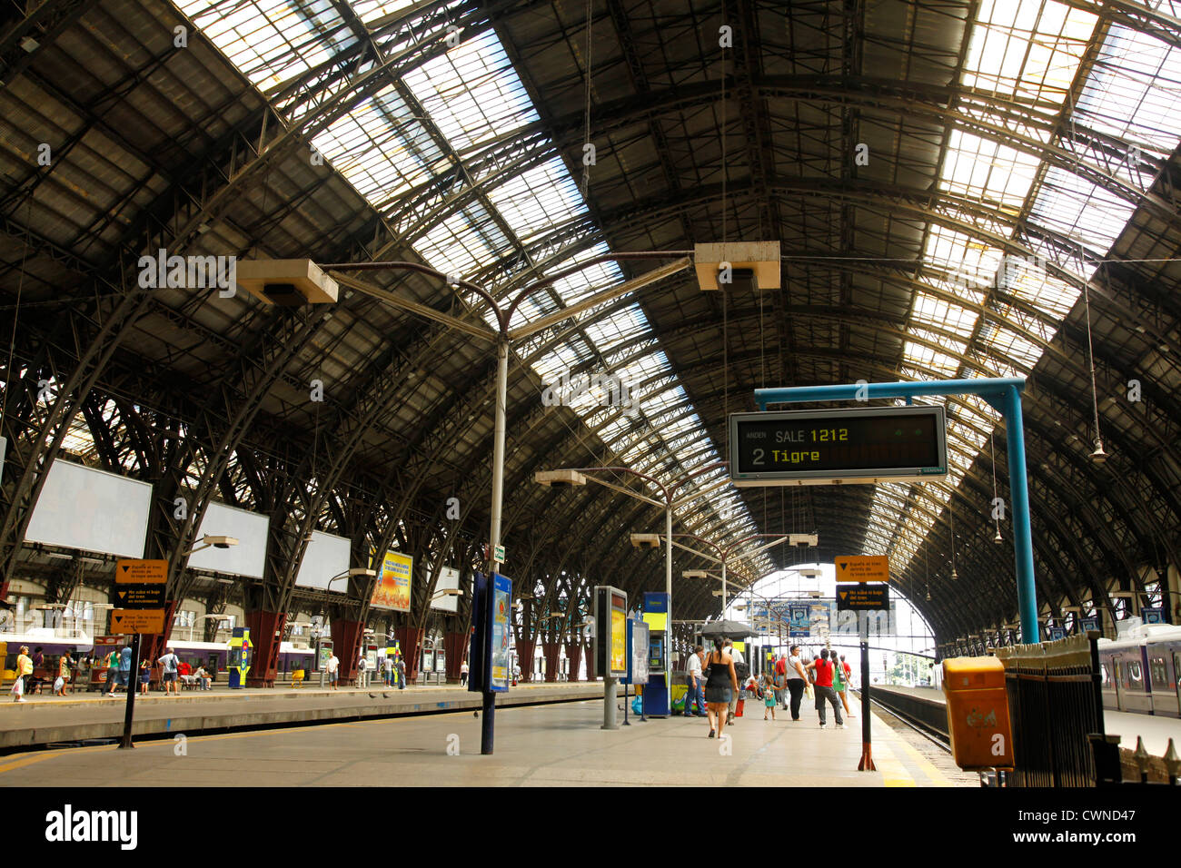Iron Roof at Retiro railway station, Buenos Aires, Argentina Stock ...