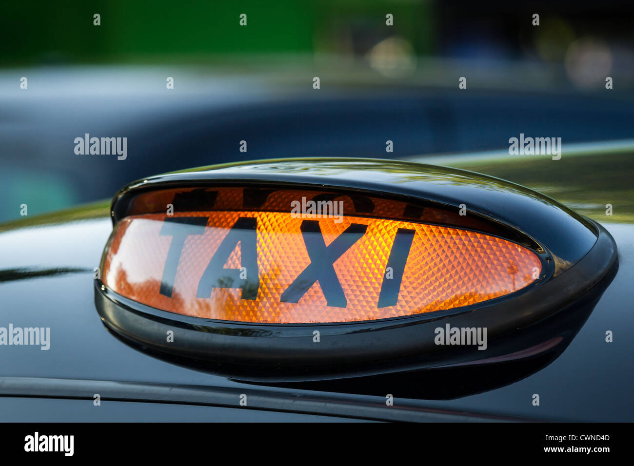 Taxi sign in Scotland Stock Photo - Alamy