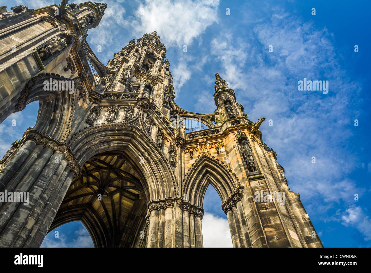 Scott Monument in sunny Edinburgh Stock Photo - Alamy