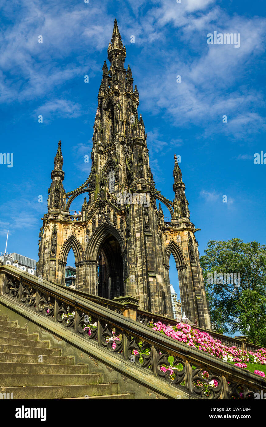 View of Scott Monument in Scotland Stock Photo - Alamy