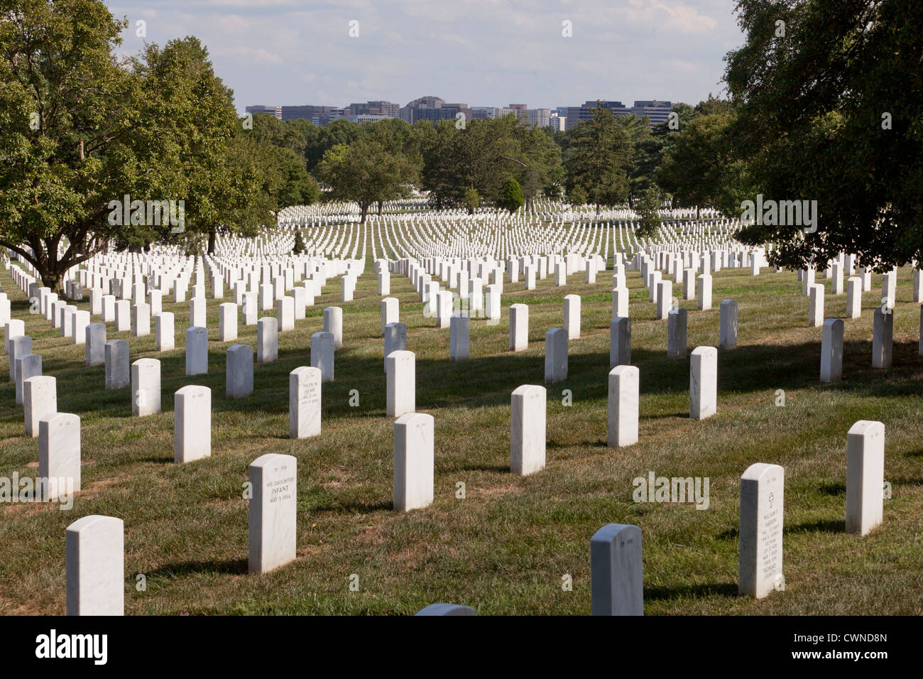 Headstones at Arlington National Cemetery - Washington, DC USA Stock ...