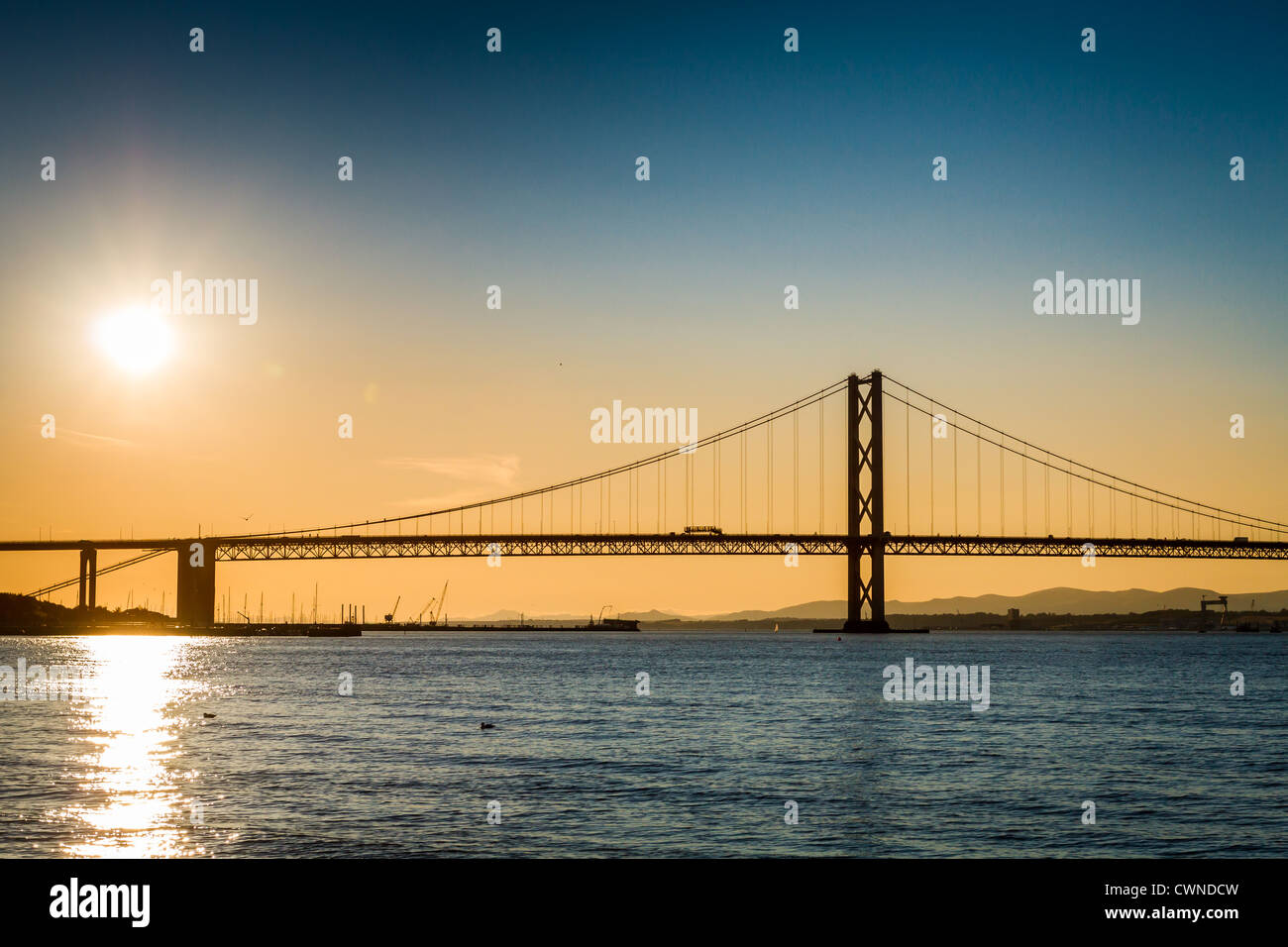 Bridge over river at sunset in Scotland Stock Photo - Alamy