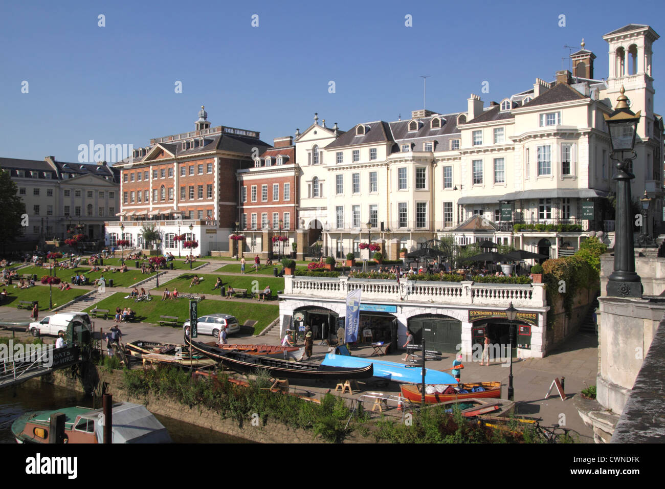 Riverside at Richmond Upon Thames Surrey Stock Photo - Alamy