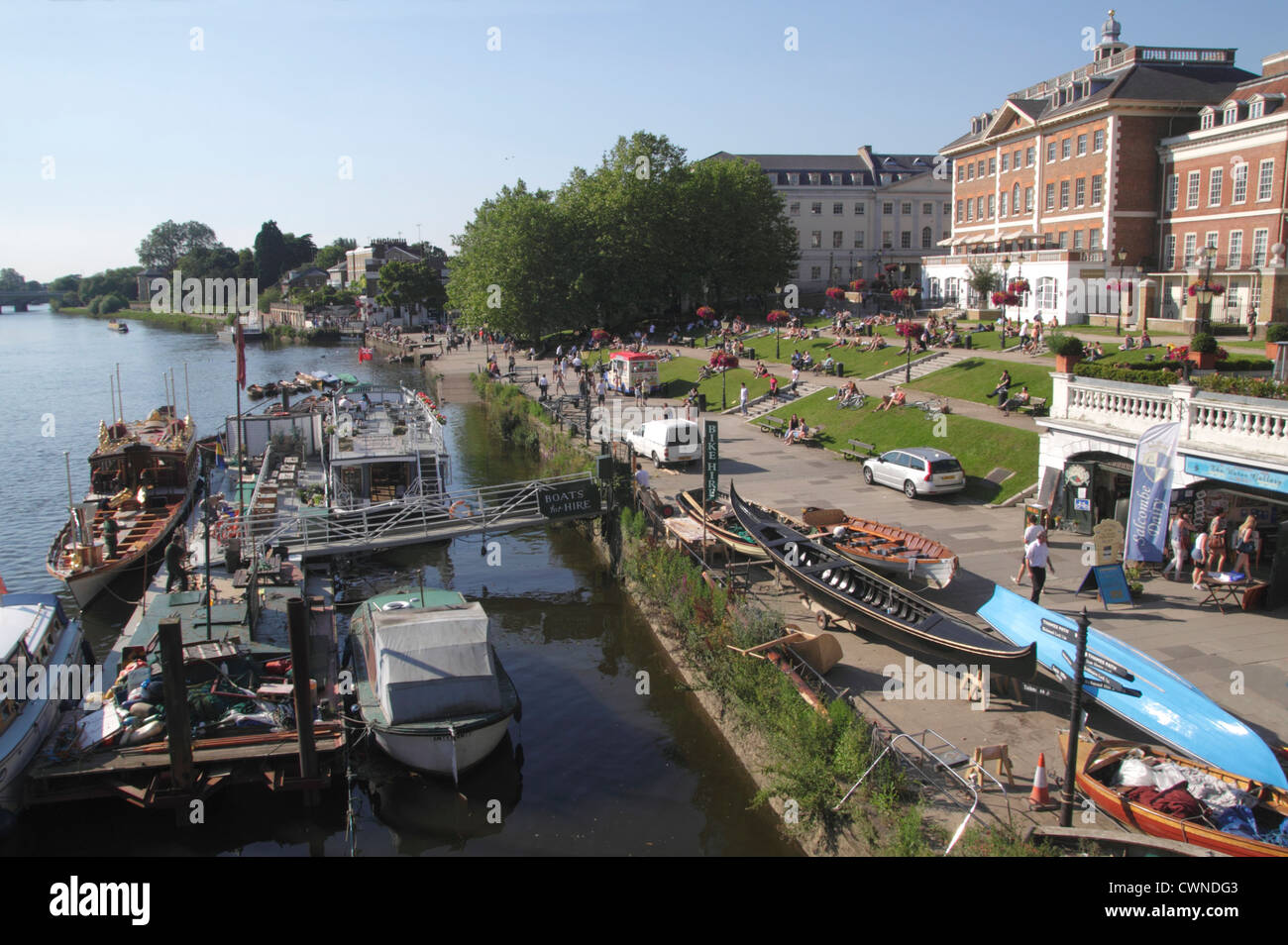 Riverside at Richmond Upon Thames Surrey Stock Photo - Alamy