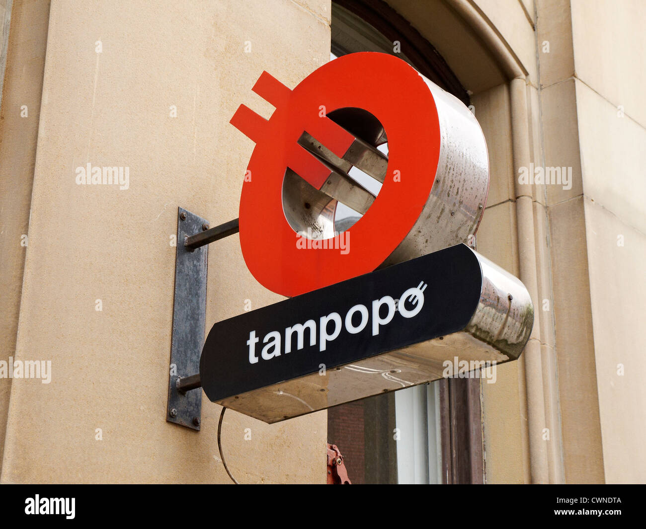 Tampopo Eastern restaurant sign on wall in Manchester UK Stock Photo ...