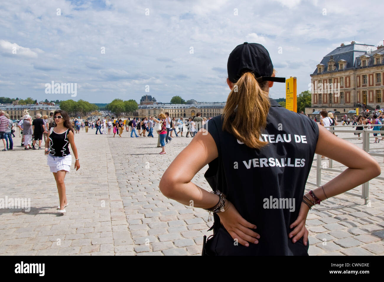 France, Ile de france, Palace of versailles, Security guards Stock ...