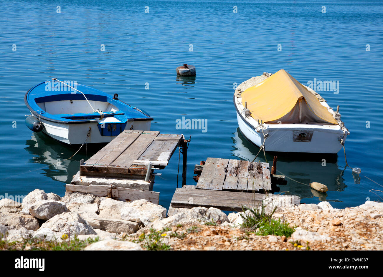 Sea of blue boats hi-res stock photography and images - Alamy