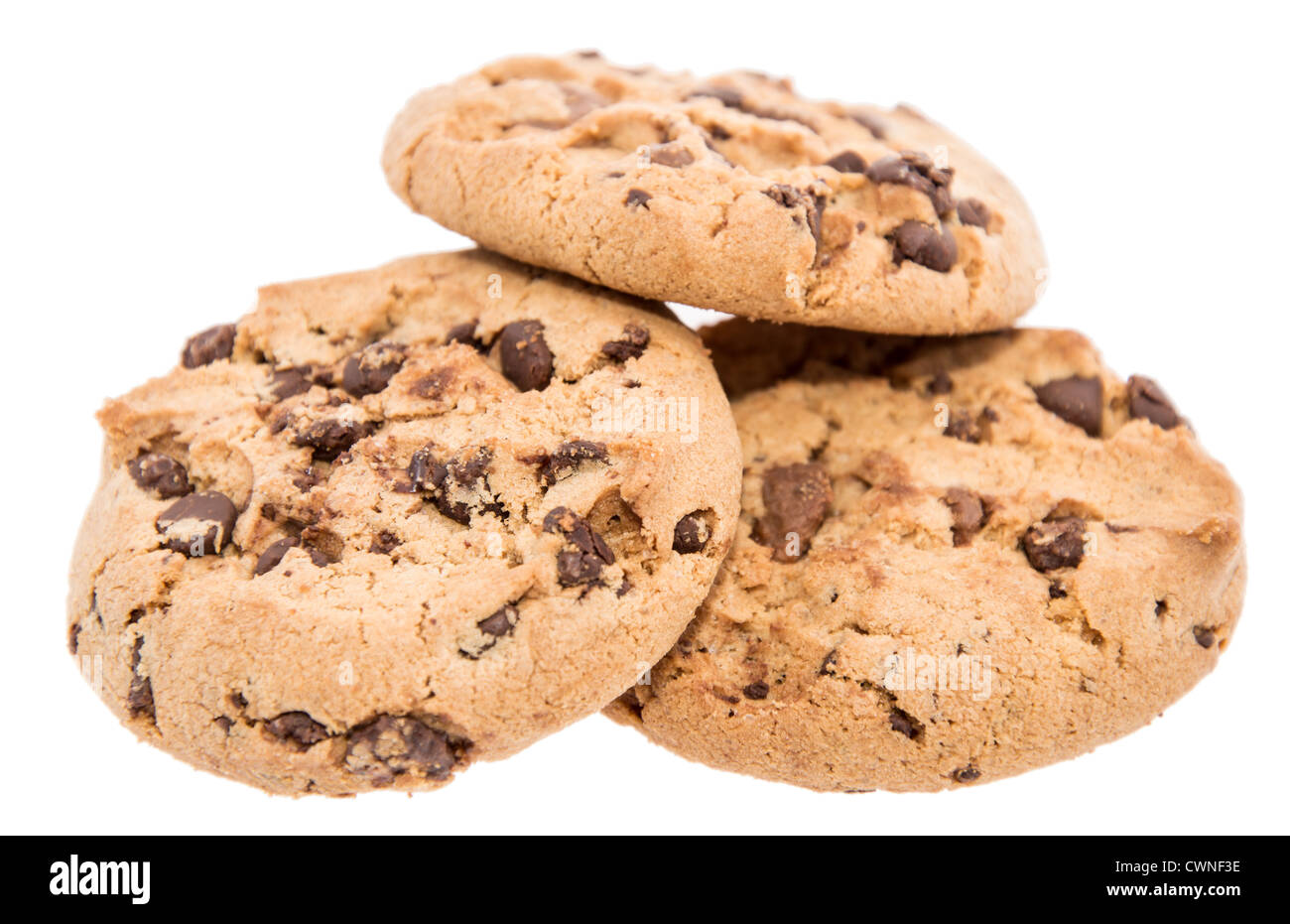 Heap of cookies isolated on white background Stock Photo - Alamy