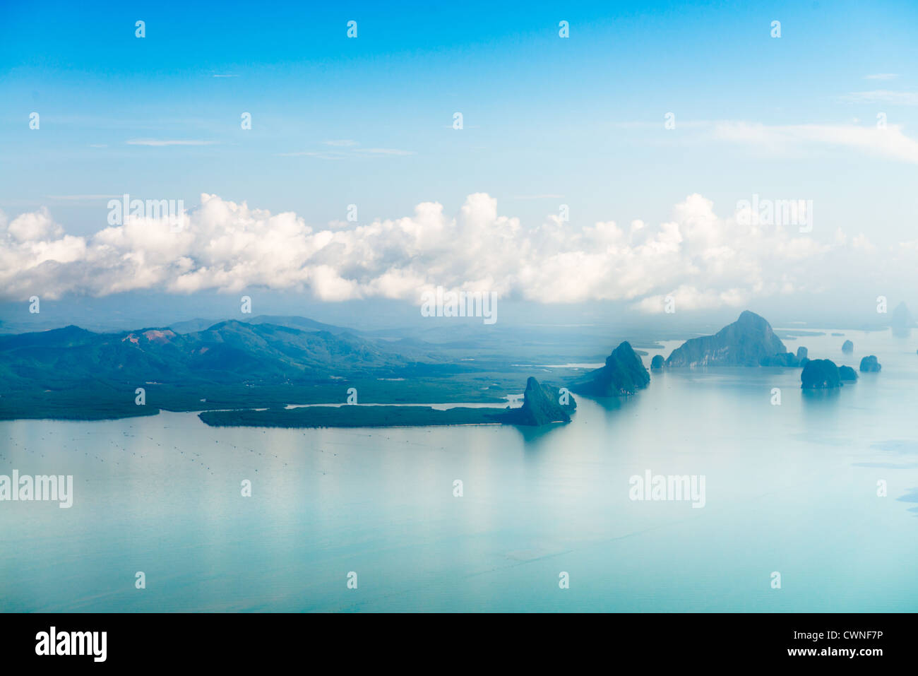 Aerial view of the tropical islands in blue water of Andaman sea Stock ...
