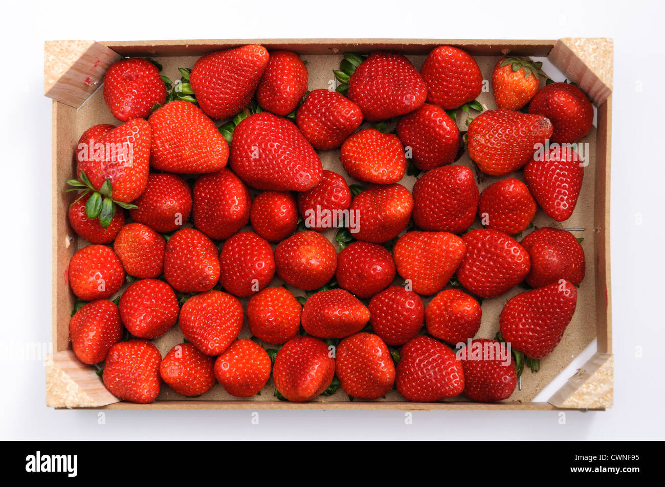 A wooden box full of strawberries Stock Photo - Alamy