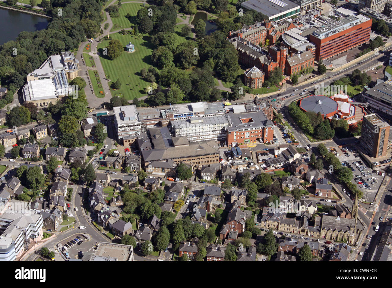 aerial view of Sheffield Children's Hospital, Western Bank, Sheffield ...