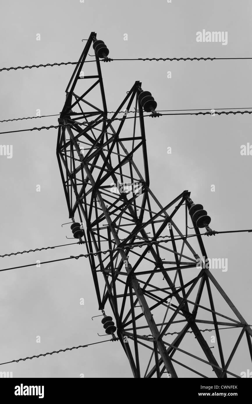 Pylon detail against sky Stock Photo - Alamy