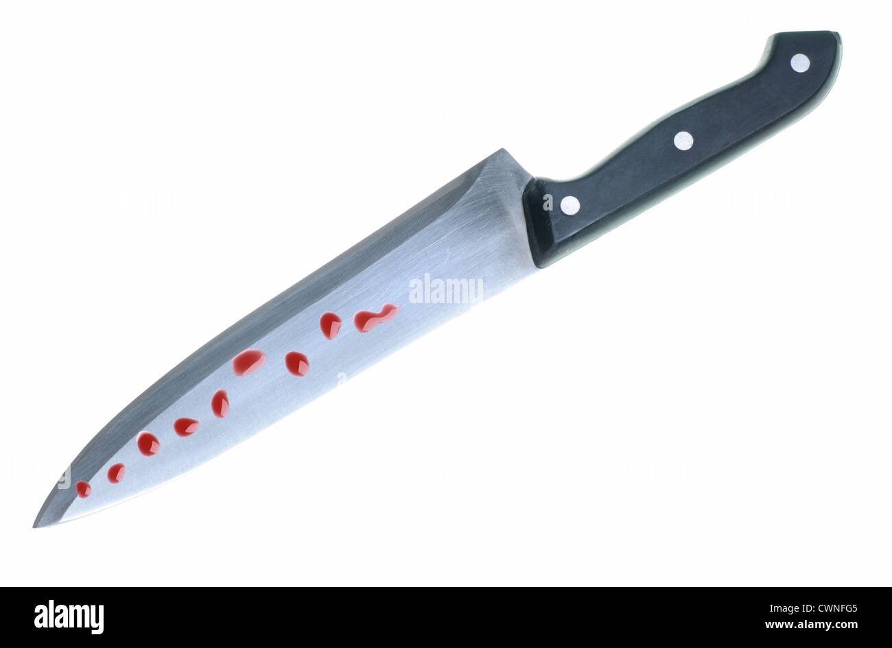 bloody kitchen knife Stock Photo - Alamy