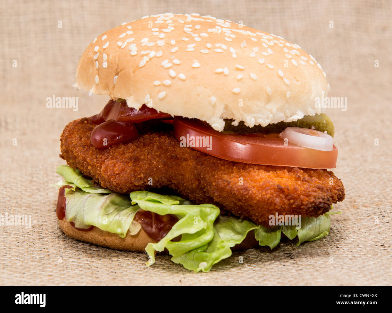 Bbq chicken cheese burger hi-res stock photography and images - Alamy