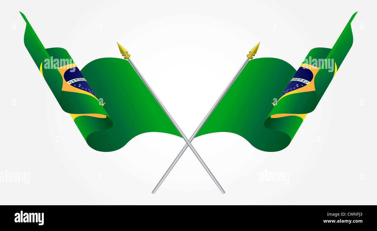 Waving flags brazil united kingdom hi-res stock photography and images ...