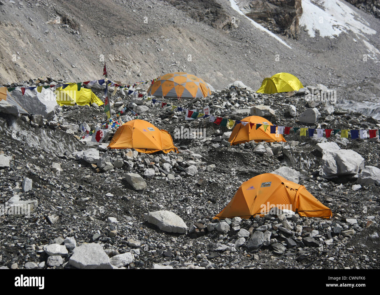 Everest Base Camp, 5364m, goal for many trekkers and starting point for ...