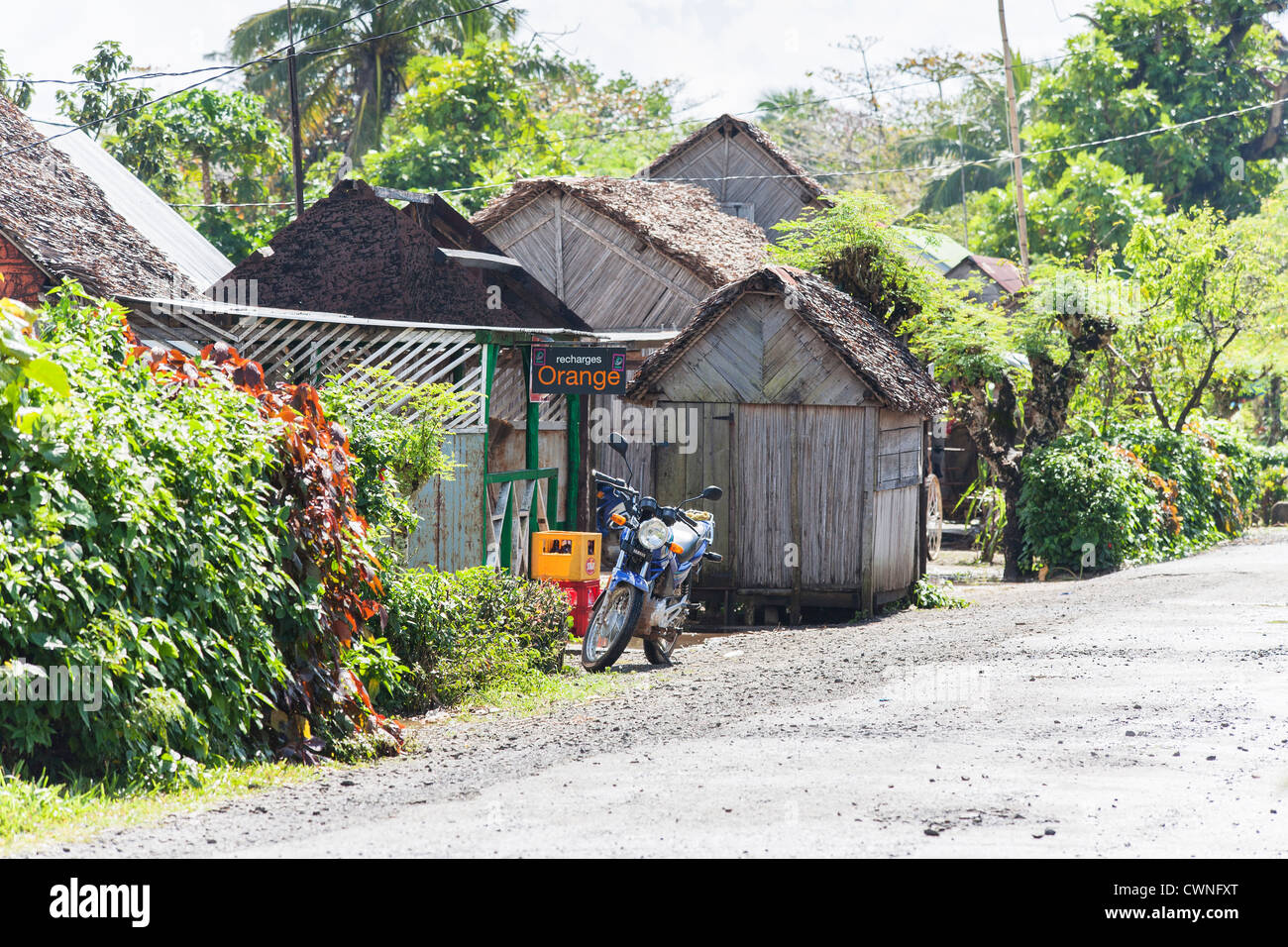 Isle St Marie, Madagascar - village huts Stock Photo - Alamy
