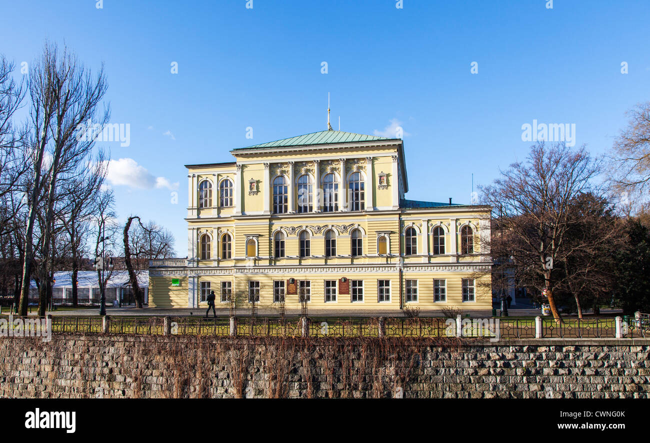 Zofin, a beautiful classical style building on the Slovansky Ostrov ...