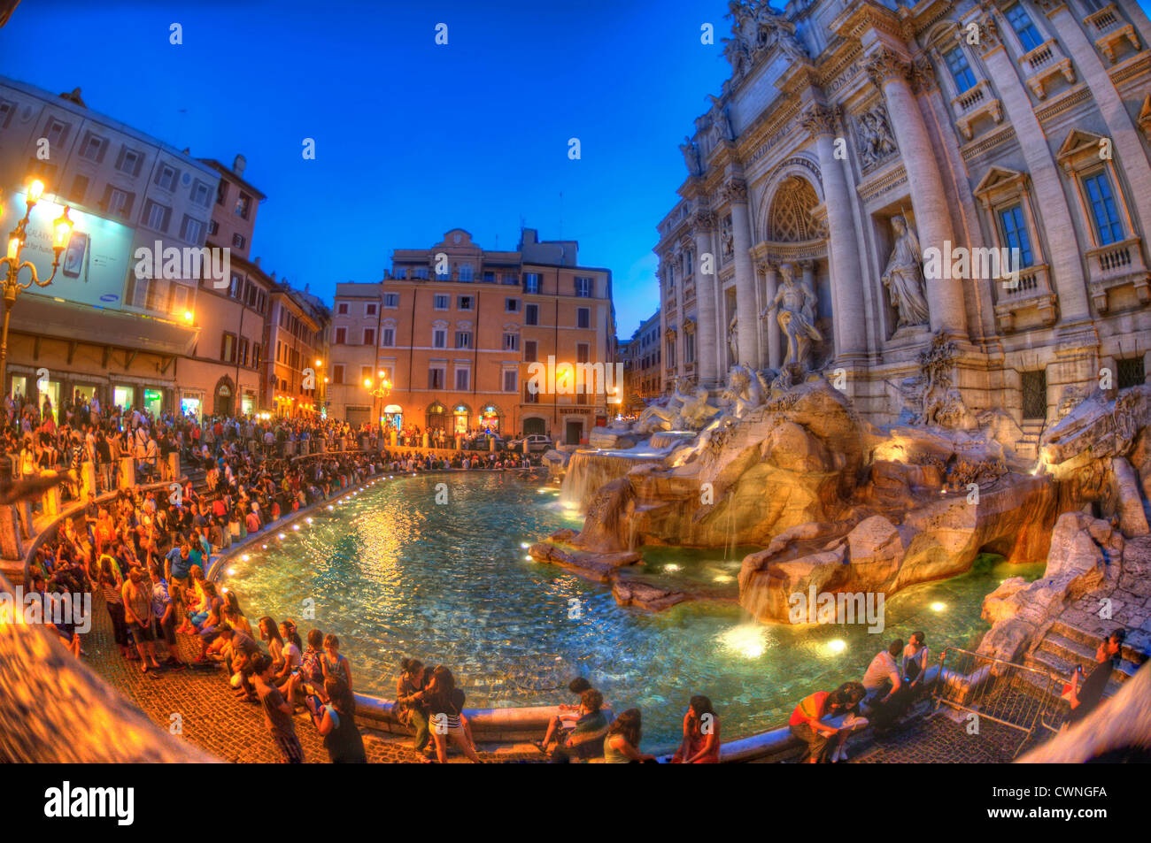 Fountain trevi district rome hi-res stock photography and images - Alamy