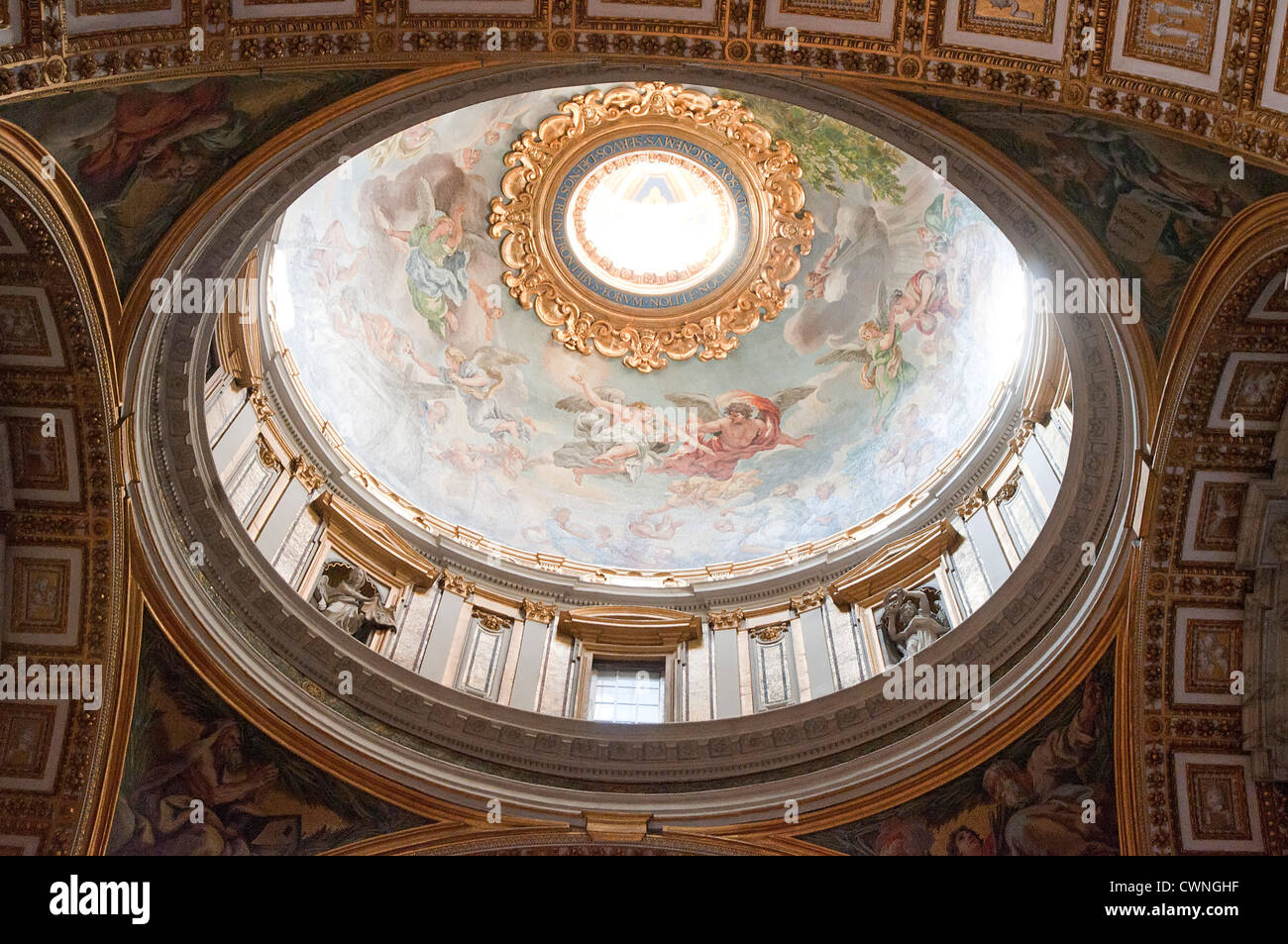 Interior of St. Peter's Basilica, Vatican City, Rome, Italy, Europe ...