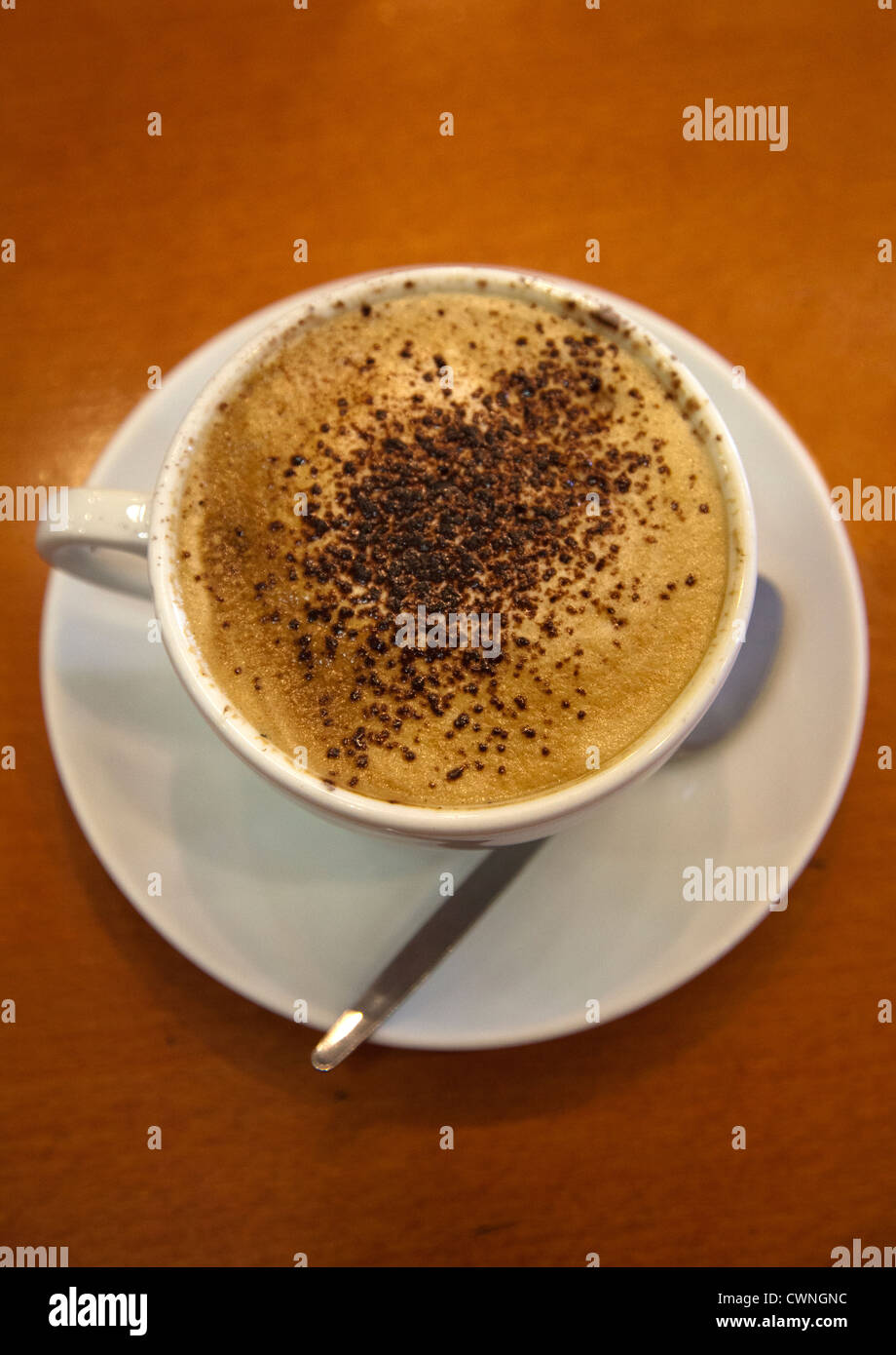 Cappuccino with Chocolate Dusting Stock Photo - Alamy