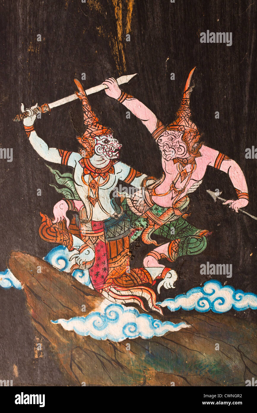 Ancient ramayana wall mural hi-res stock photography and images - Alamy