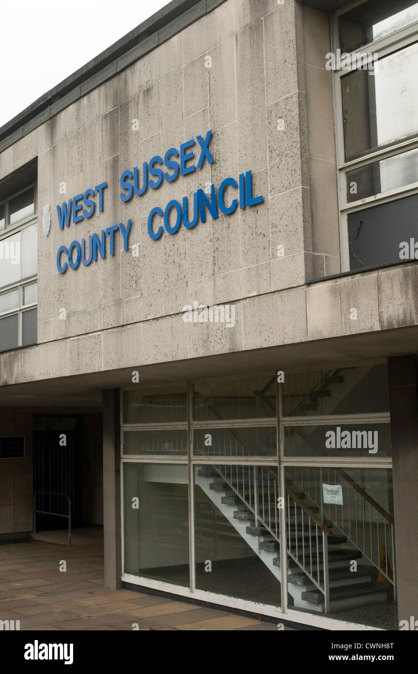 west sussex county council office in crawley uk 1970 old ooffices block ...