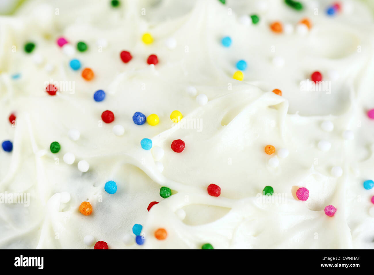 Great appetizing background of cream cheese cake frosting or icing with ...