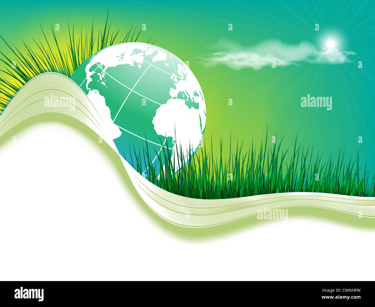 environmental concept background with globe Stock Photo - Alamy