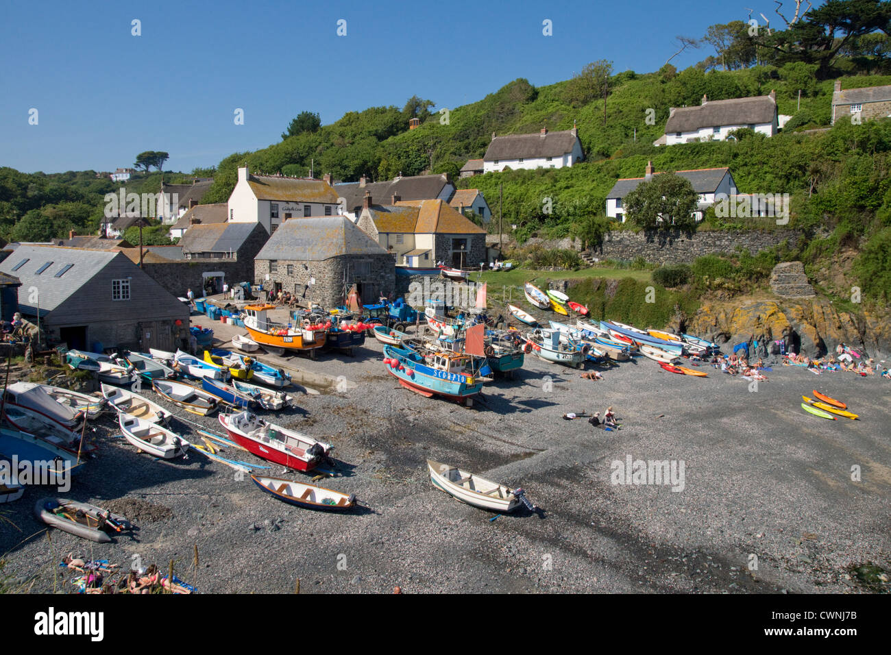 Cadgwith cove on the Lizard Peninsula Cornwall England UK Stock Photo ...