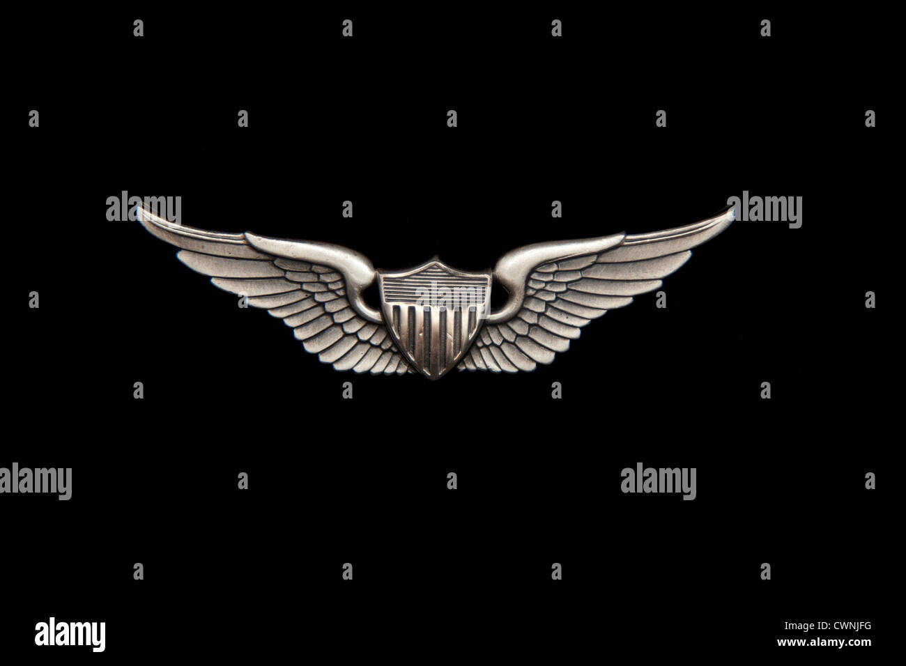 US Army Aviator badge on black Stock Photo - Alamy